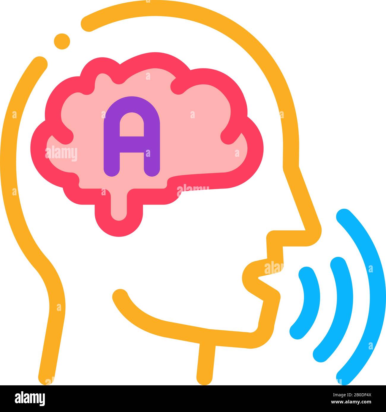 Thinking Out Loud Icon Vector Outline Illustration Stock Vector Image ...