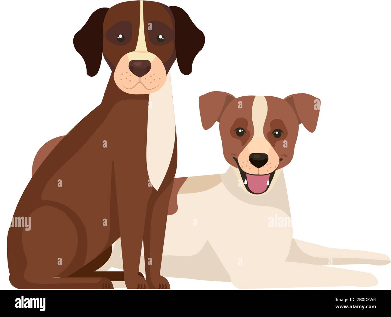 group of dogs brown and white Stock Vector Image & Art - Alamy