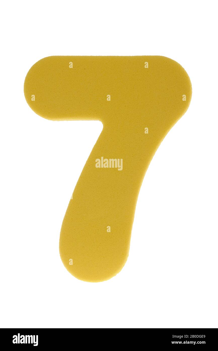 Number seven on white background Stock Photo - Alamy