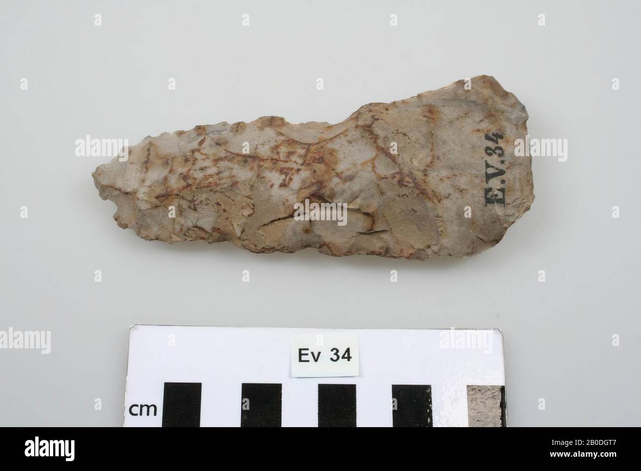 Flint chisel, wedge-shaped, flat, chisel, stone, flint, 2 x 5 x 12.2 cm ...