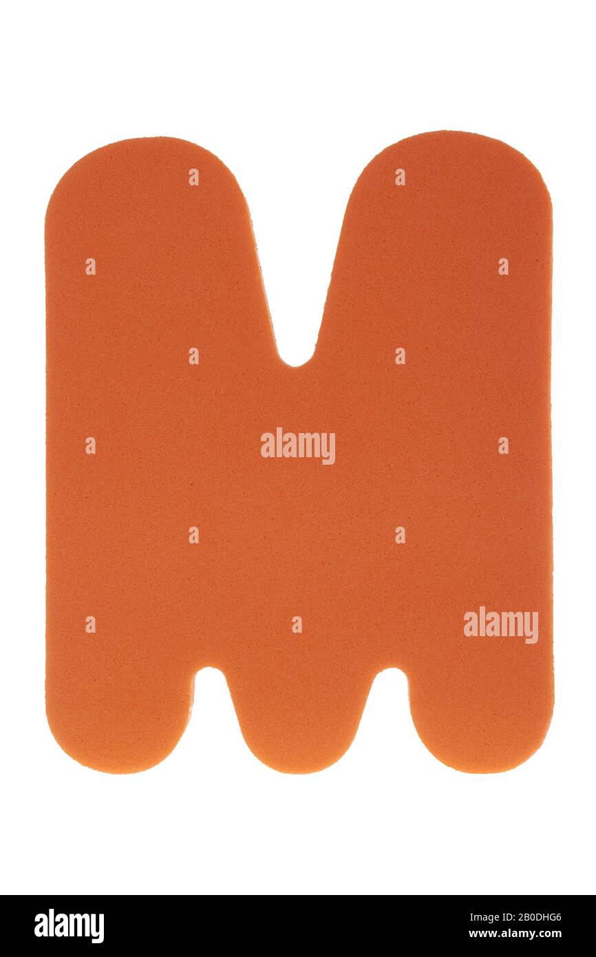 Letter m on white background Stock Photo - Alamy