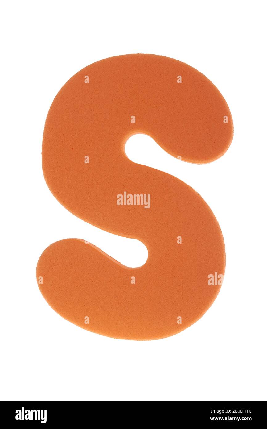 Letter s on white background Stock Photo - Alamy