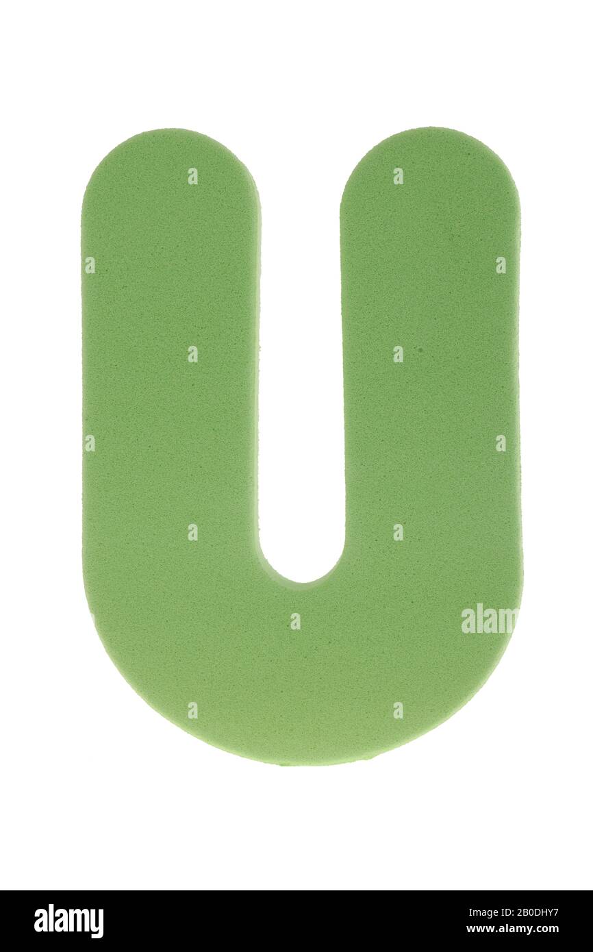 Letter u on white background Stock Photo - Alamy