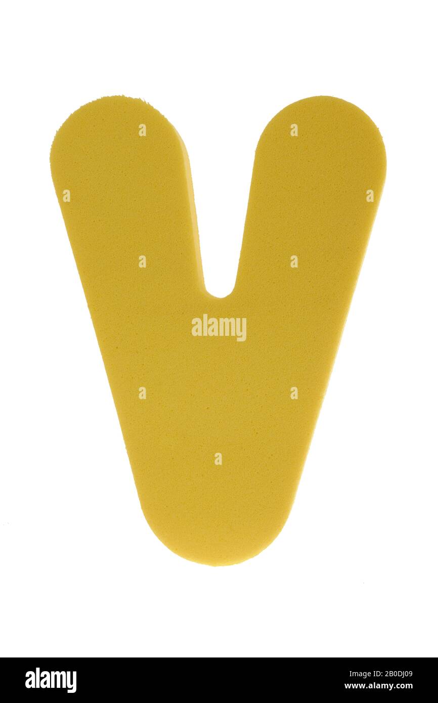 Letter v on white background Stock Photo - Alamy