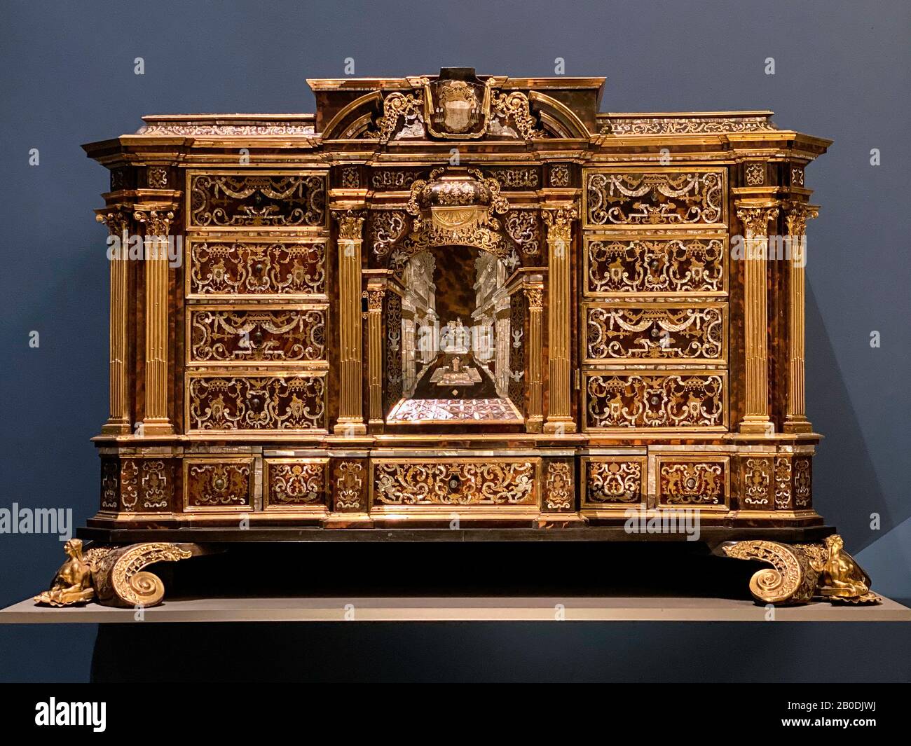 Table cabinet (1715) in the Victoria and Albert Museum in central ...