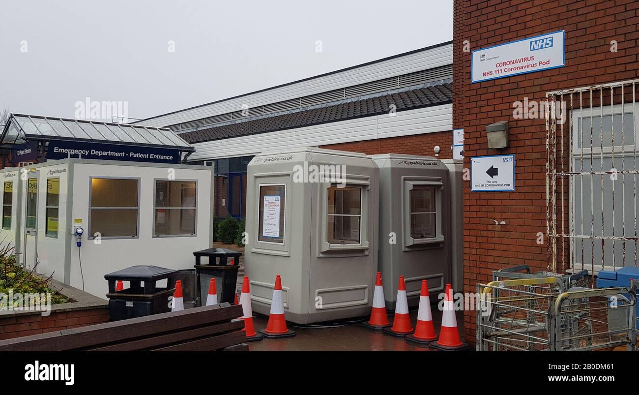 Coronavirus assessment pods at Chesterfield Royal Hospital, in ...