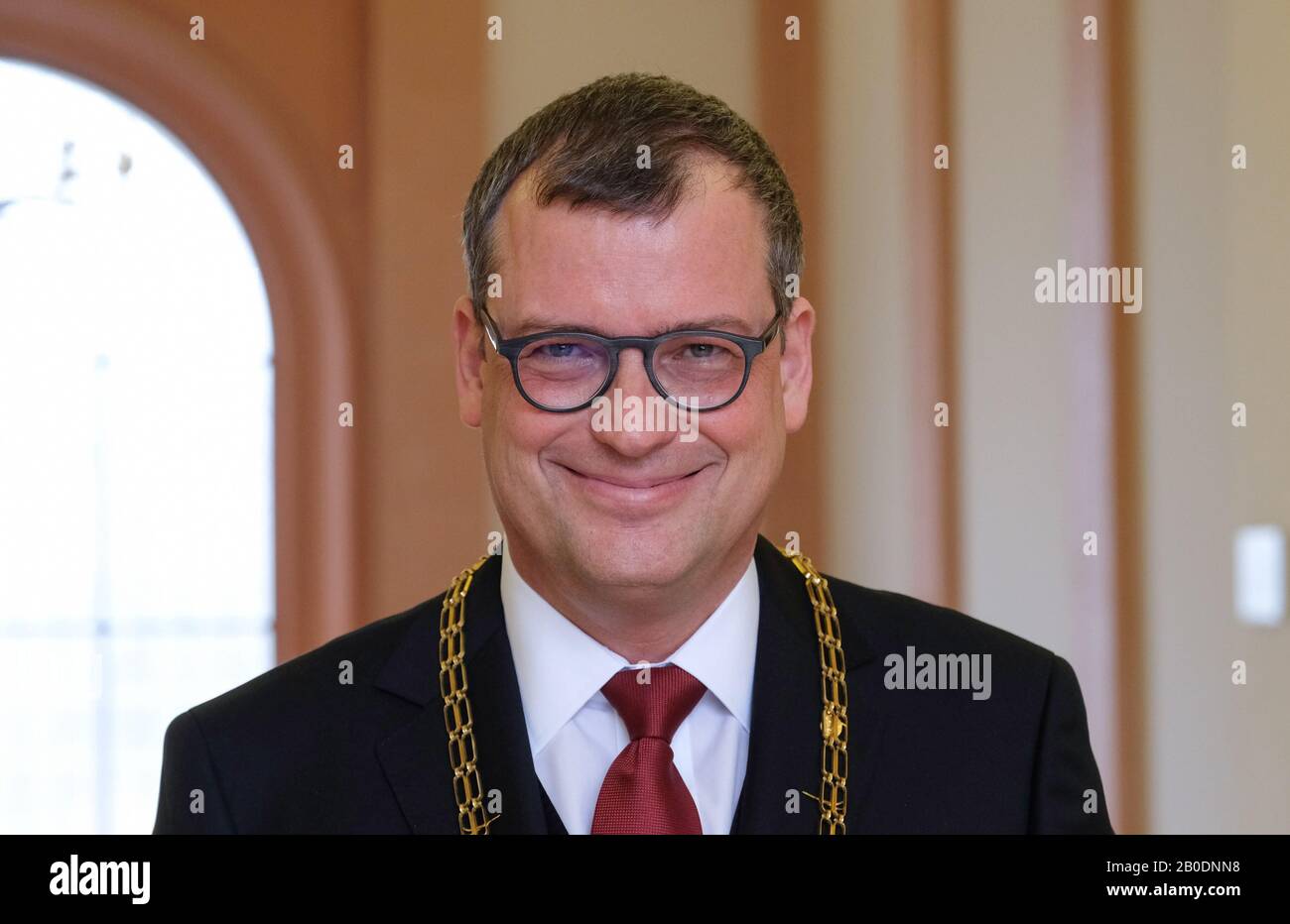 Halle, Germany. 20th Feb, 2020. Gerald Haug, the new president of the ...