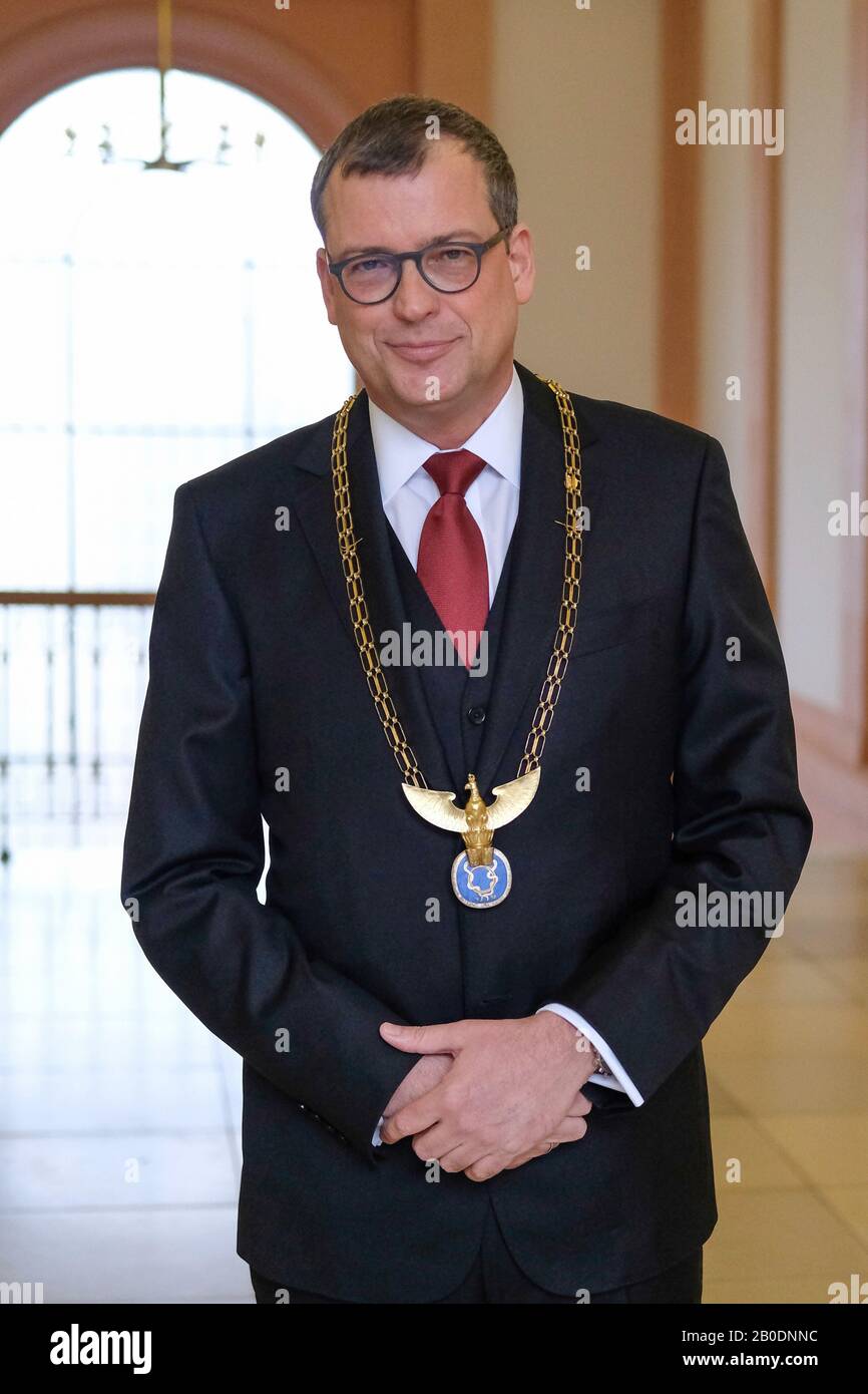 Halle, Germany. 20th Feb, 2020. Gerald Haug, the new president of the ...