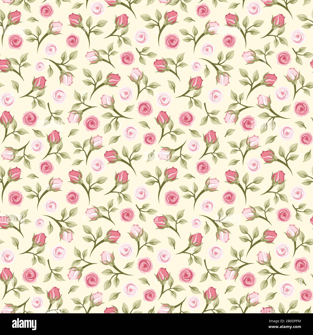 Vintage Yellow Roses Wallpaper Stock Vector Images - Alamy