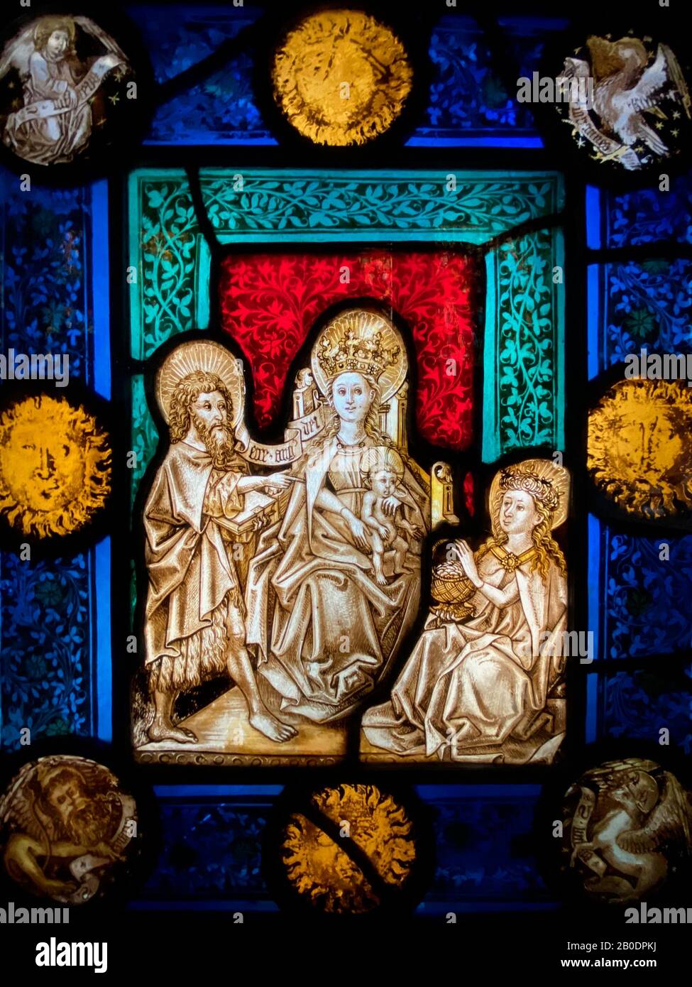 A small stained glass window (circa 1600) in the Victoria and Albert ...