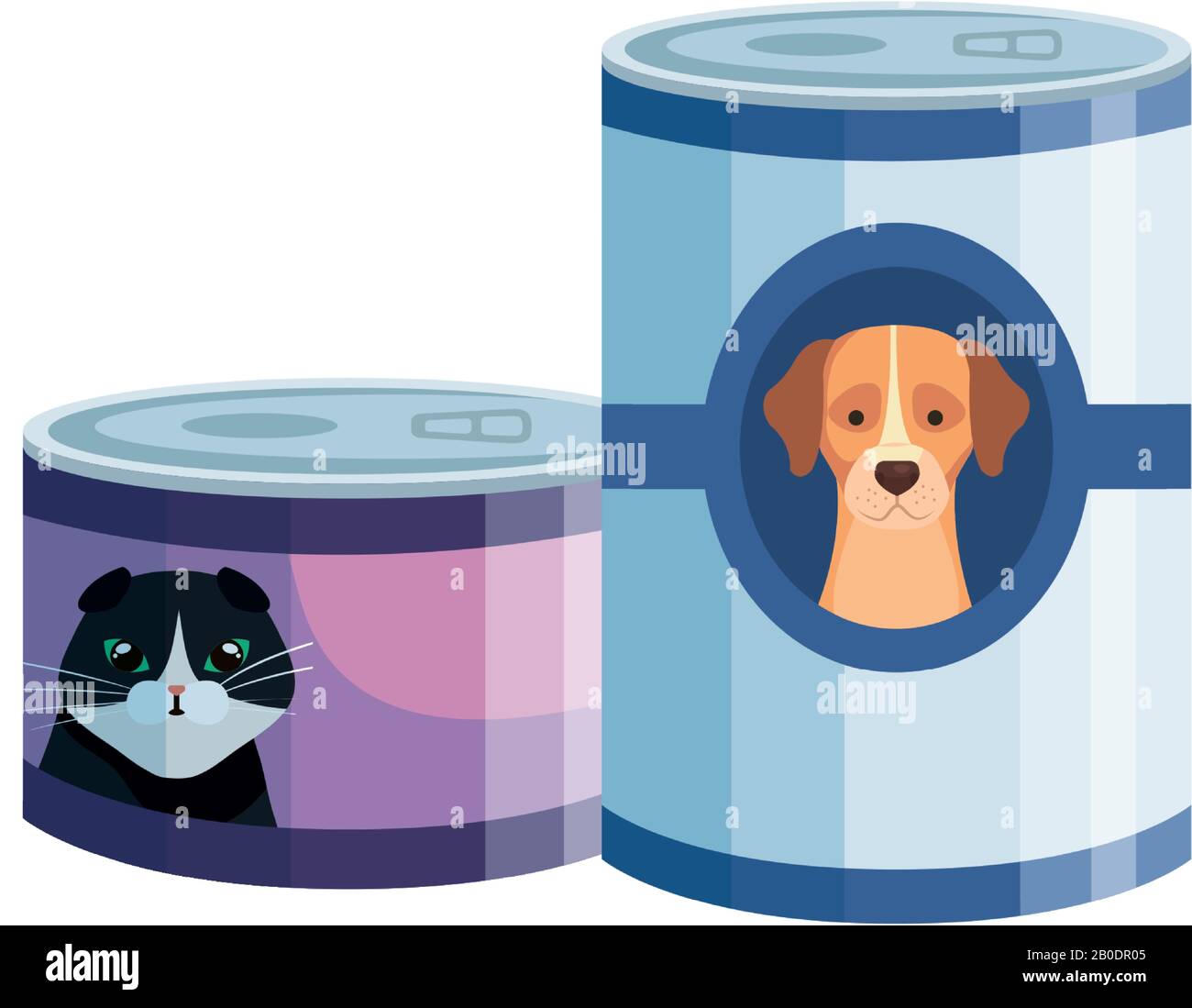 food for cat and dog in can Stock Vector Image & Art - Alamy