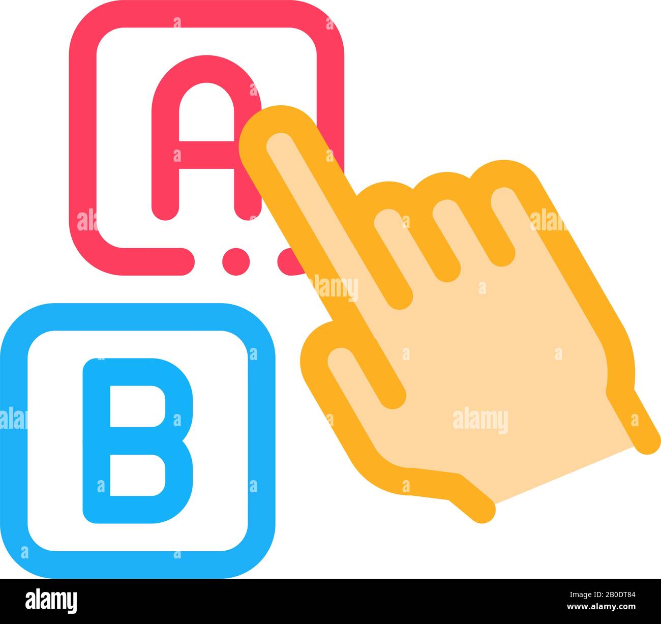Pointing Letter Icon Vector Outline Illustration Stock Vector Image ...