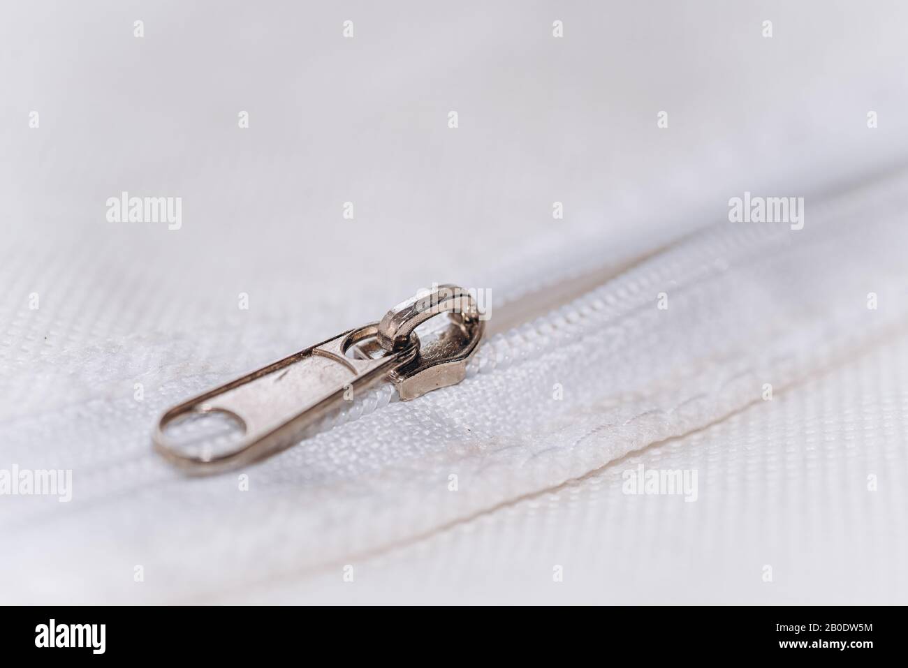 it is a close up photo of zipper white Stock Photo - Alamy
