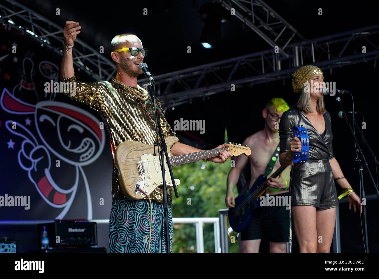 Band playing on stage at Tramlines Music Festival Sheffield South ...