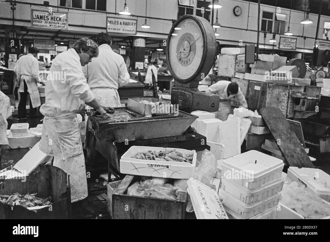 Old fish stalls Black and White Stock Photos & Images - Alamy