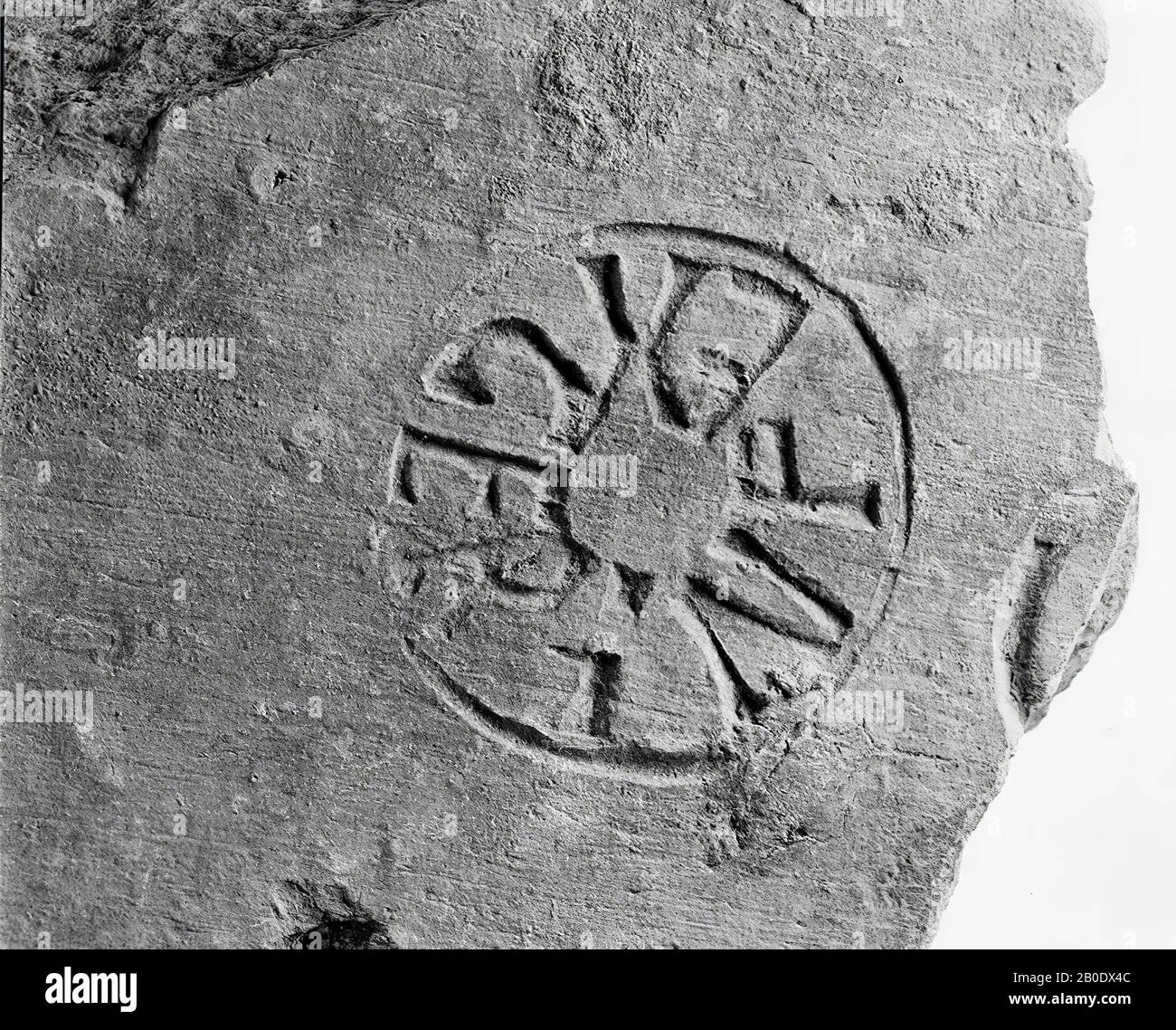 The Netherlands Roman period, roof tile, tegula, fragment, earthenware ...