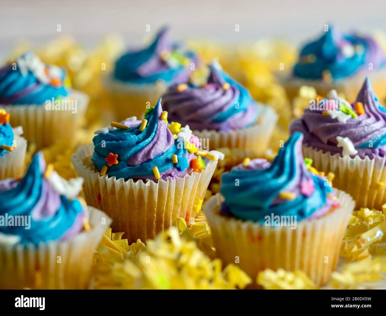 Purple And Blue Cupcakes