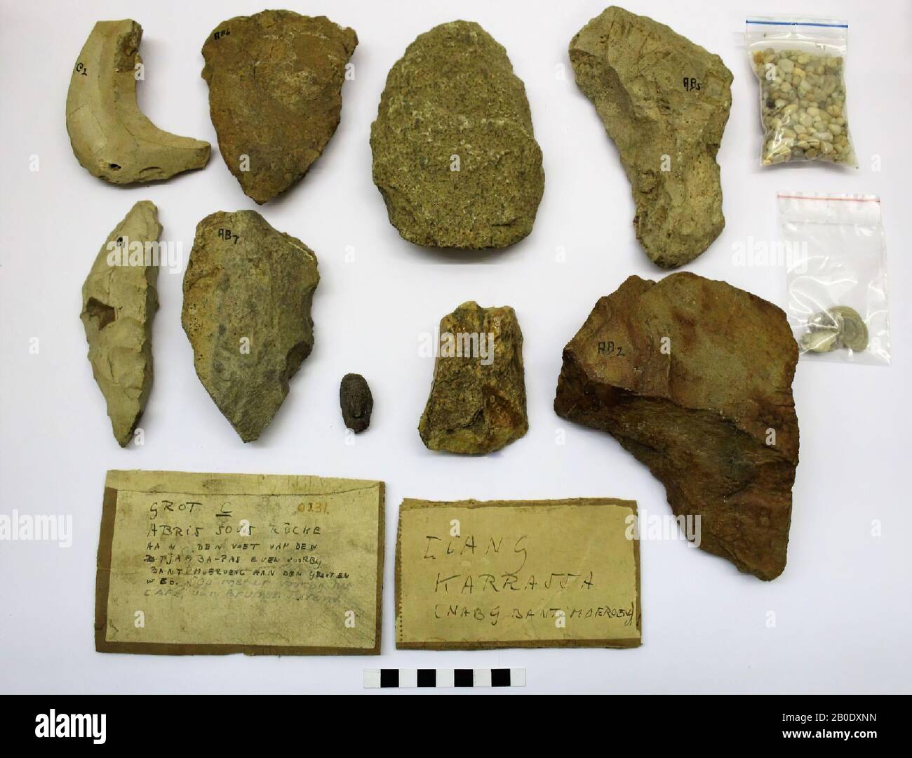 The Netherlands prehistory, fragments, stone, shell, various, Location ...