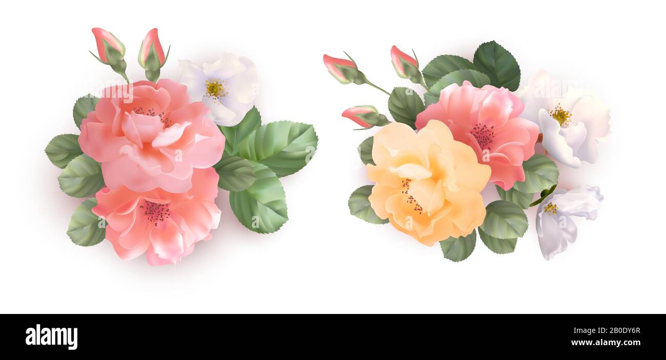 Set of flower bouquets Stock Vector Image & Art - Alamy