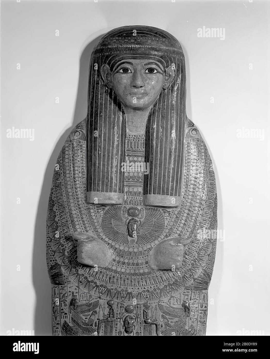 Egypt, mummy box, plank lid, wood, polychromy, 44 x 174 cm, Third ...