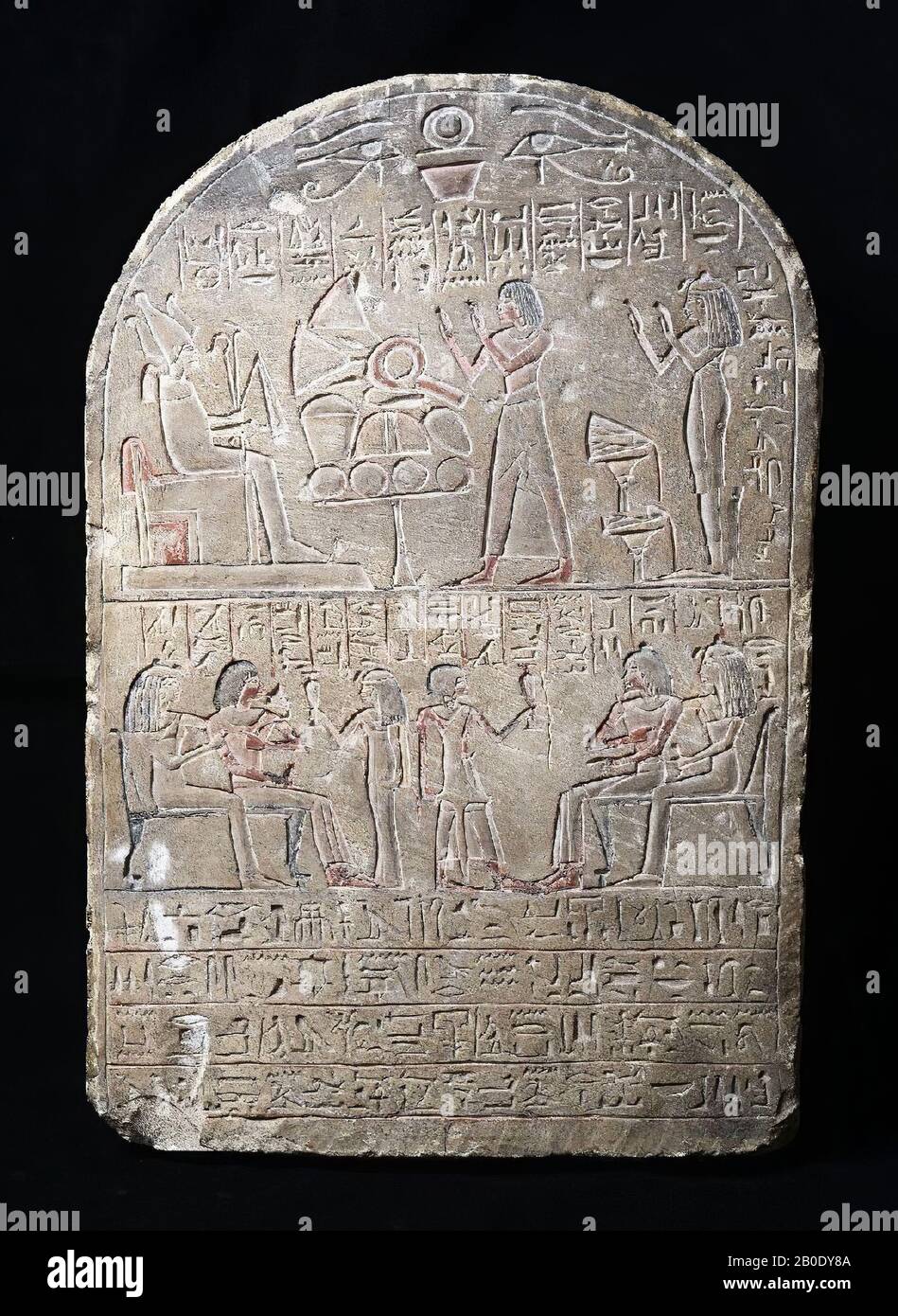 Egypt, stela, limestone, 54 x 35 cm, New Empire, 18th Dynasty ...