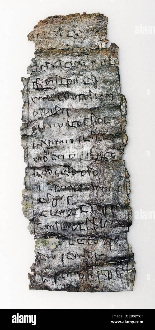 Ancient Near East, cursing tablet, metal, lead, 9.4 x 3.6 cm Stock ...