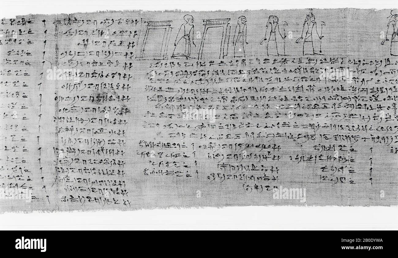 Egypt, handwriting, hieratic, linen, 15.5 x 89 cm Stock Photo - Alamy