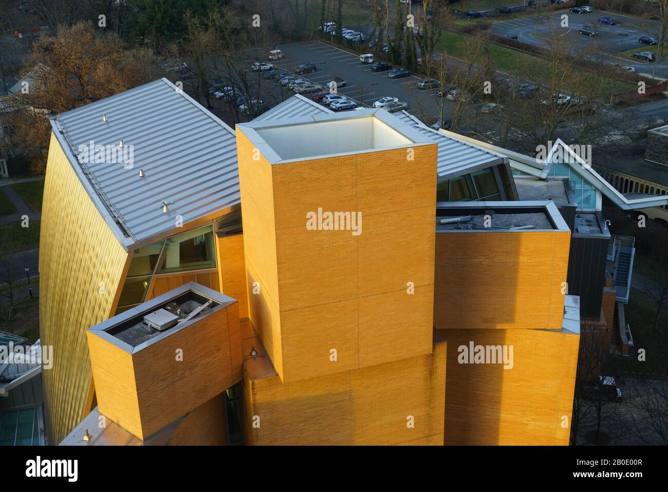 PRINCETON, NJ -15 FEB 2020- Exterior view of the Lewis Science Library ...