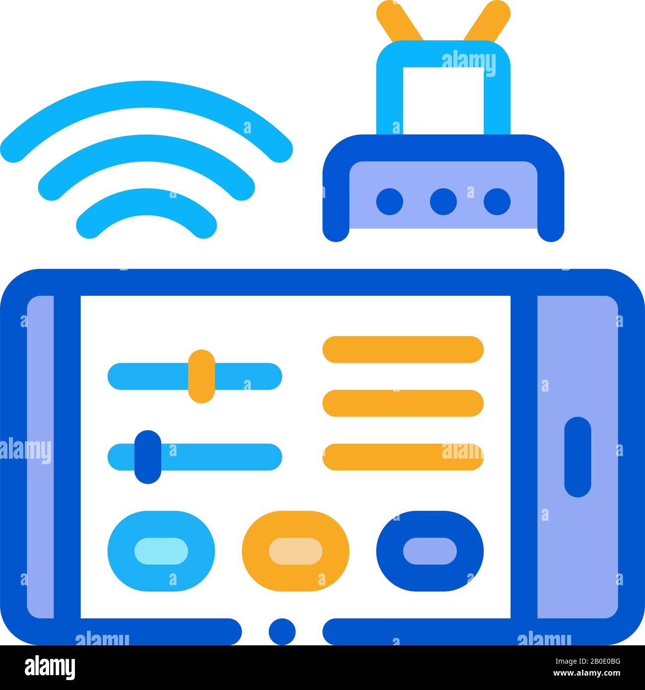 Phone Control Icon Vector Outline Illustration Stock Vector Image & Art ...