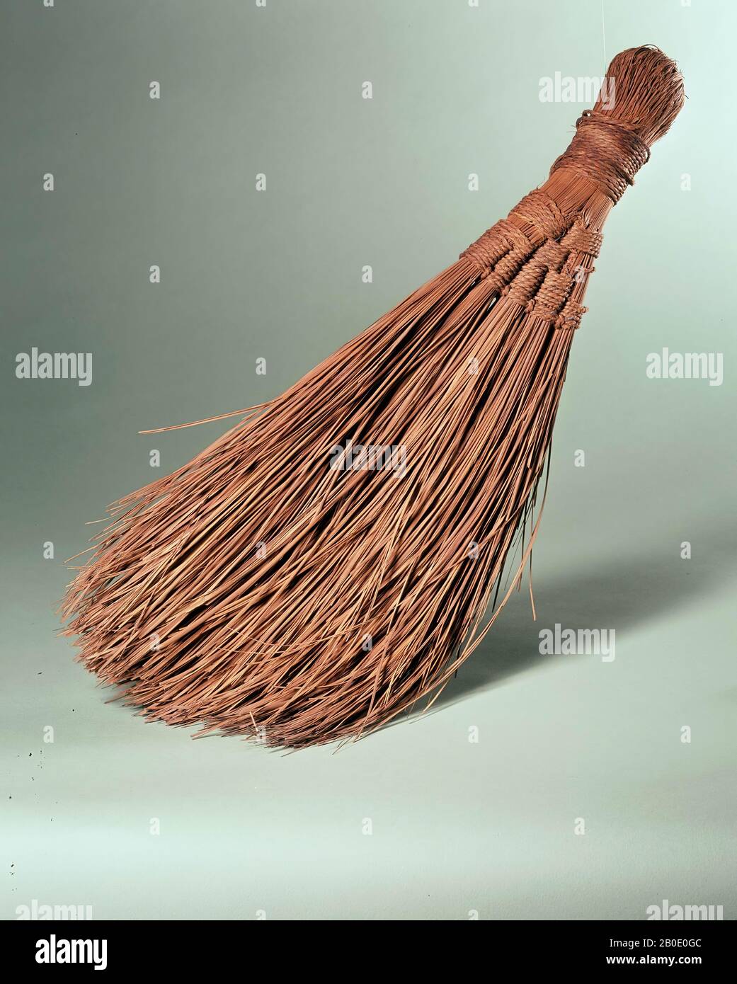 Egypt, broom, handle, wicker, reed, wood, length, 58 cm, New Empire ...