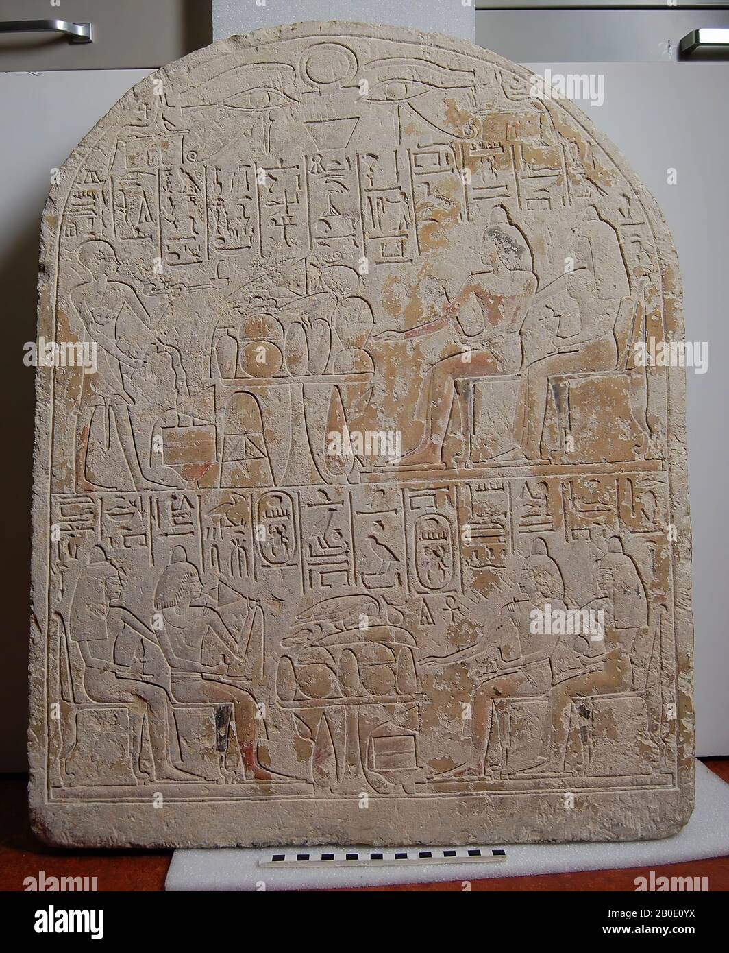 Egypt, stela, limestone, 72 x 56 x 12 cm, New Empire, 18th Dynasty ...
