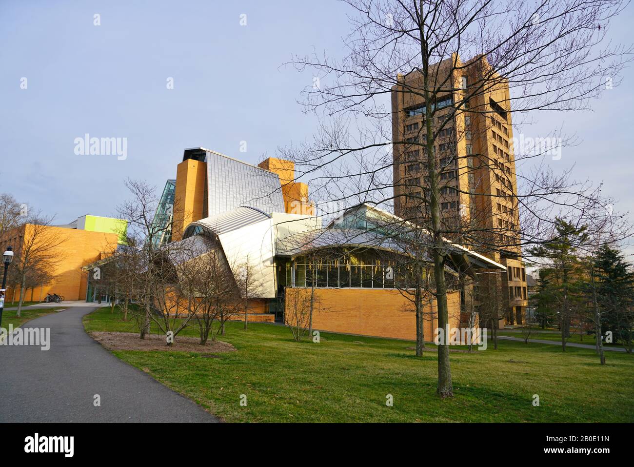 PRINCETON, NJ -15 FEB 2020- Exterior view of the Lewis Science Library ...