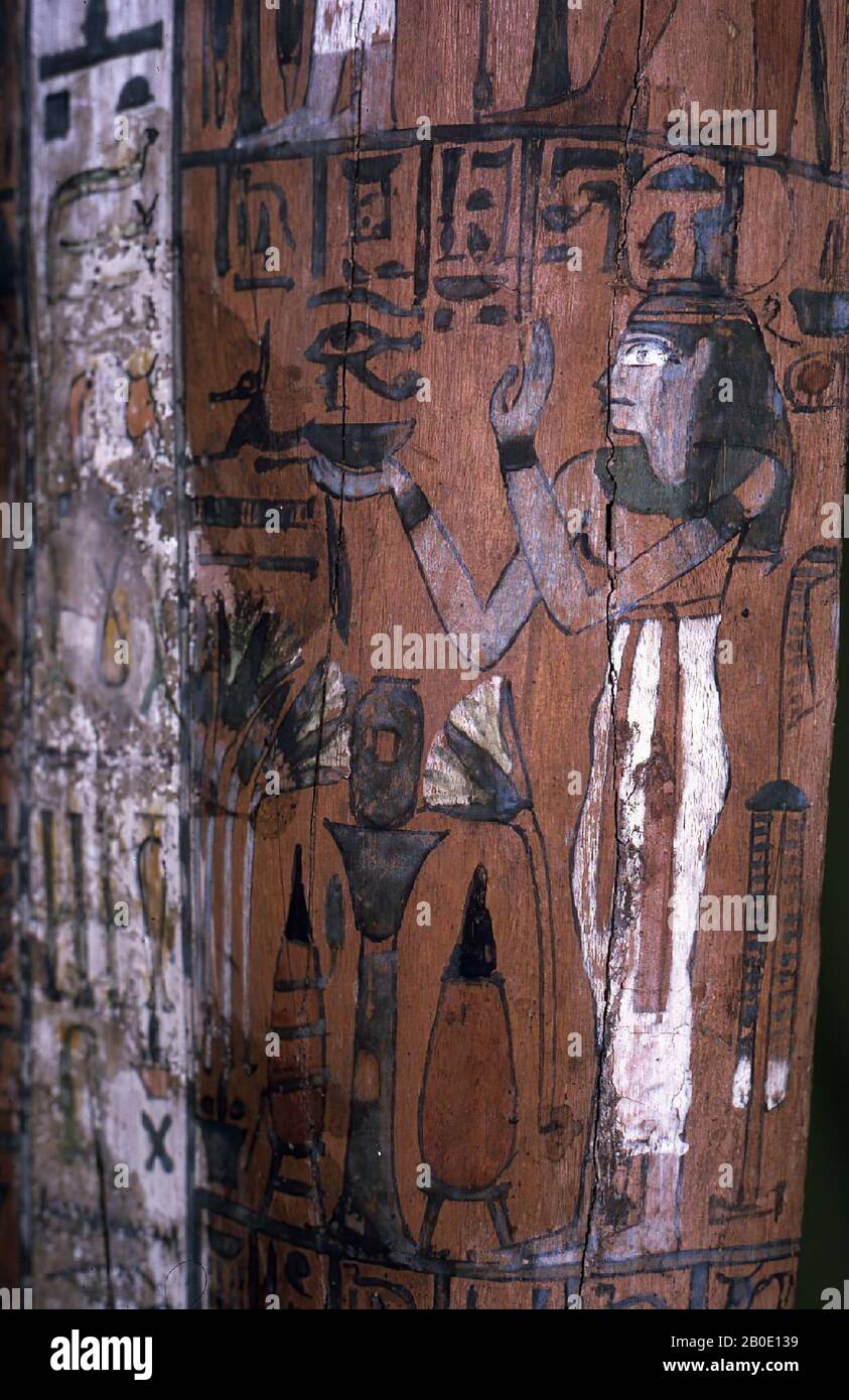 Egypt, mummy box, inner box, wood, polychromy, 39 x 51.5 x 187 cm ...