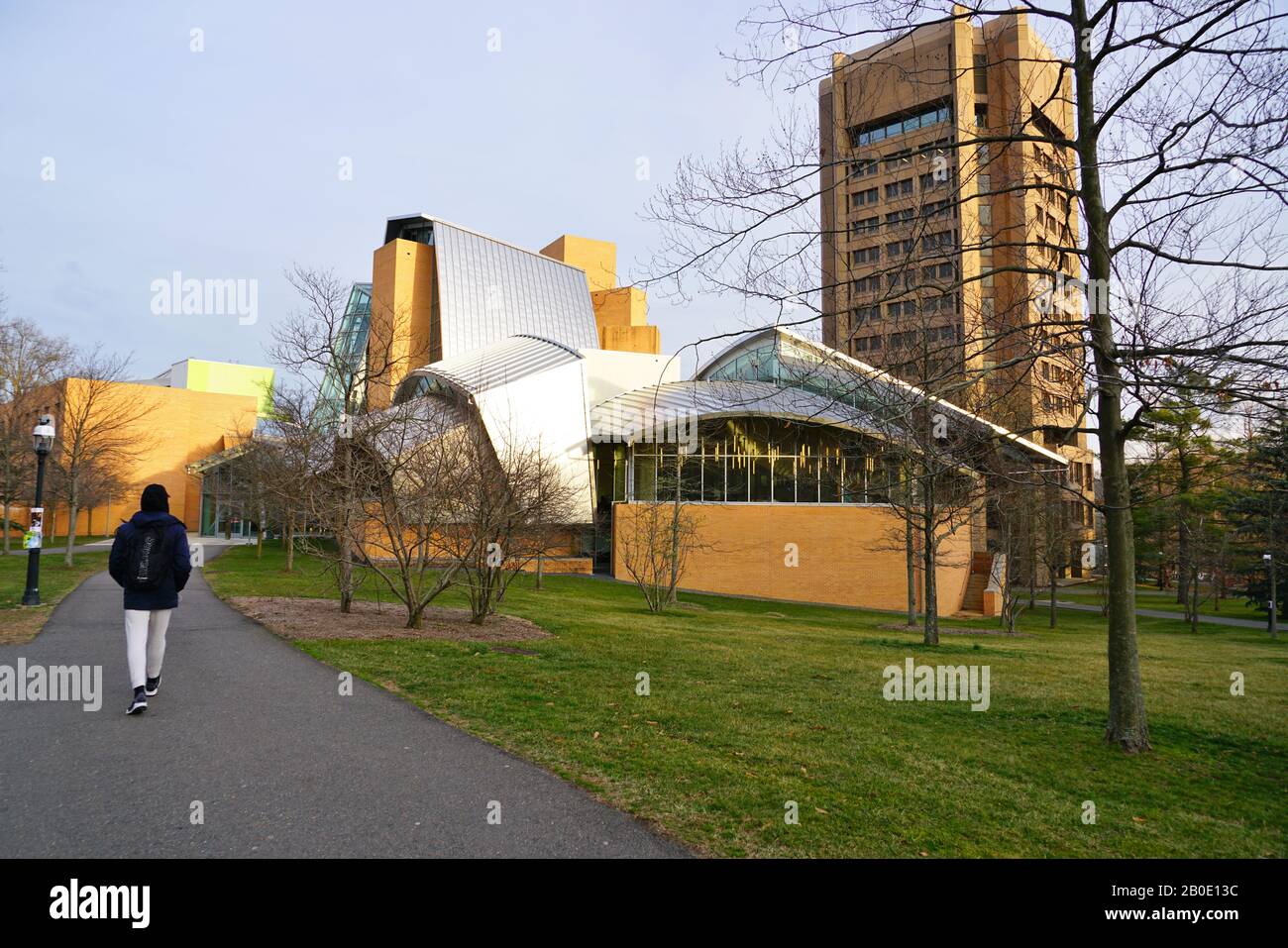 PRINCETON, NJ -15 FEB 2020- Exterior view of the Lewis Science Library ...