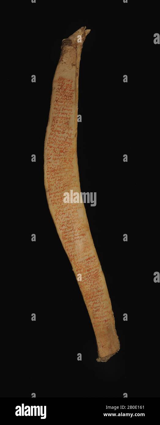Egypt, manuscript, bone, 49 x 5 cm, Coptic Period, 10th century, Egypt ...