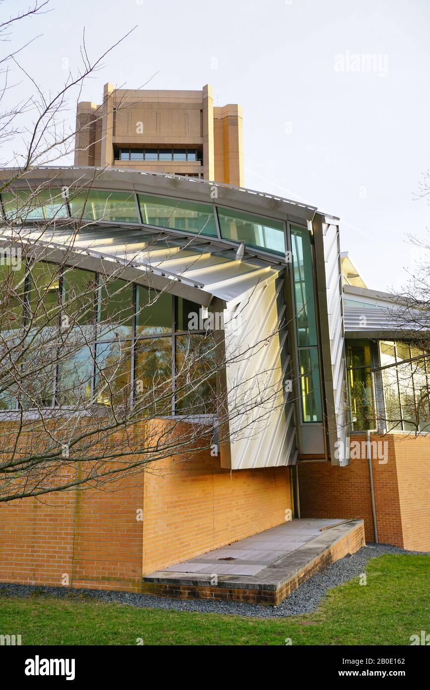 PRINCETON, NJ -15 FEB 2020- Exterior view of the Lewis Science Library ...
