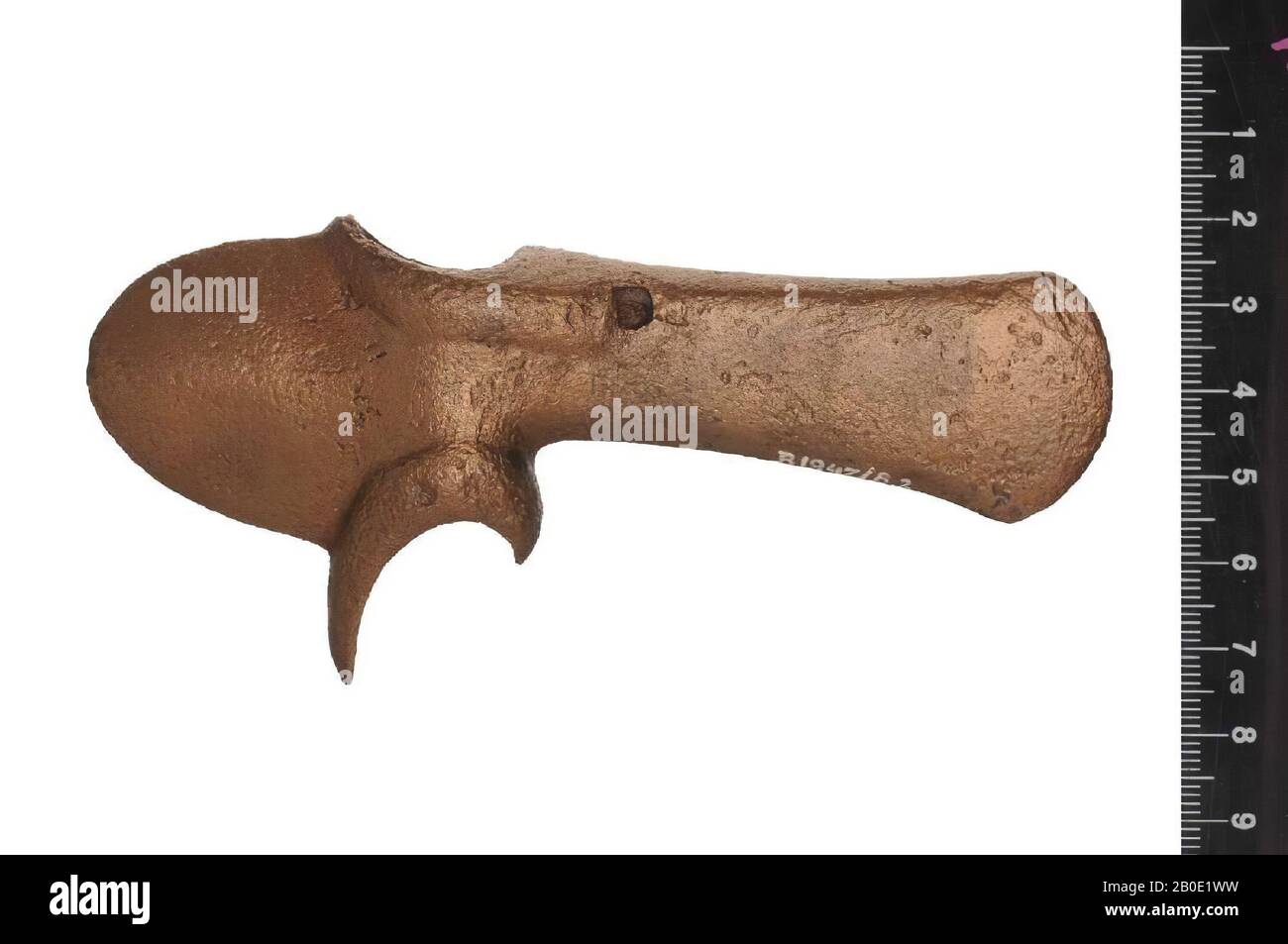 A bronze ax with stem hole, weapon, metal, bronze, L 12 cm, Early ...