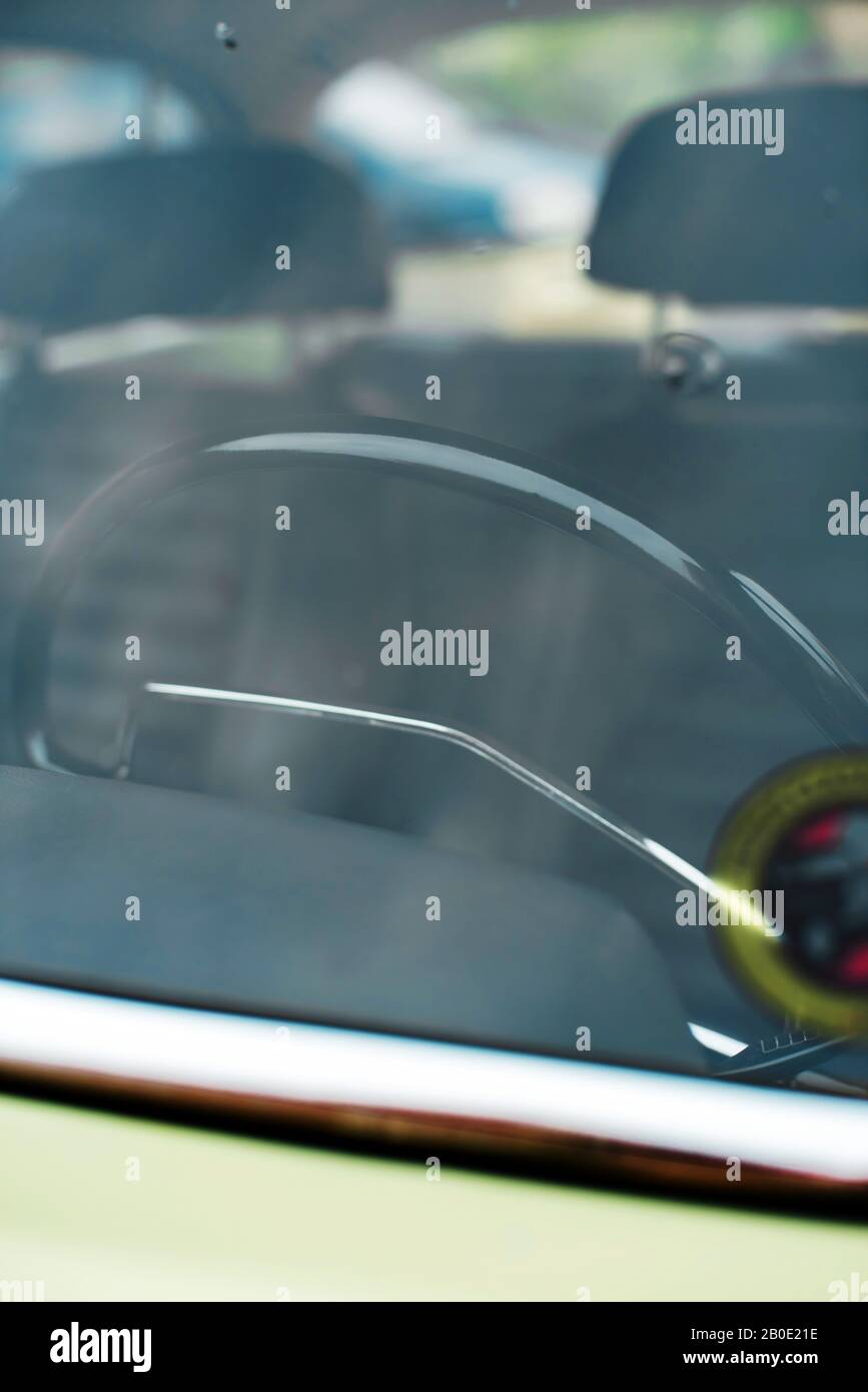 Windshield of vintage 1960s car Stock Photo - Alamy