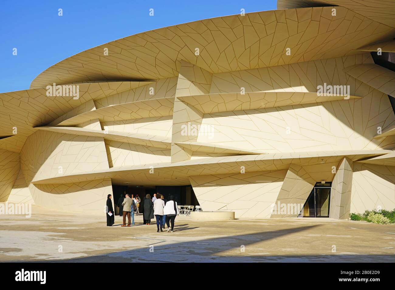 DOHA, QATAR -12 DEC 2019- View of the new National Museum of Qatar ...