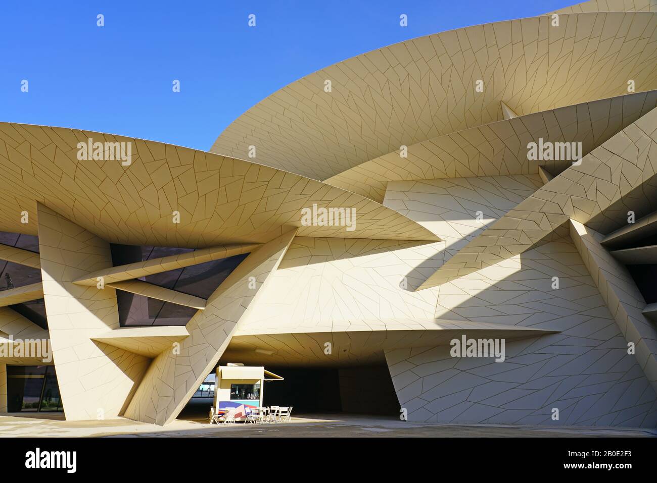 DOHA, QATAR -12 DEC 2019- View of the new National Museum of Qatar ...