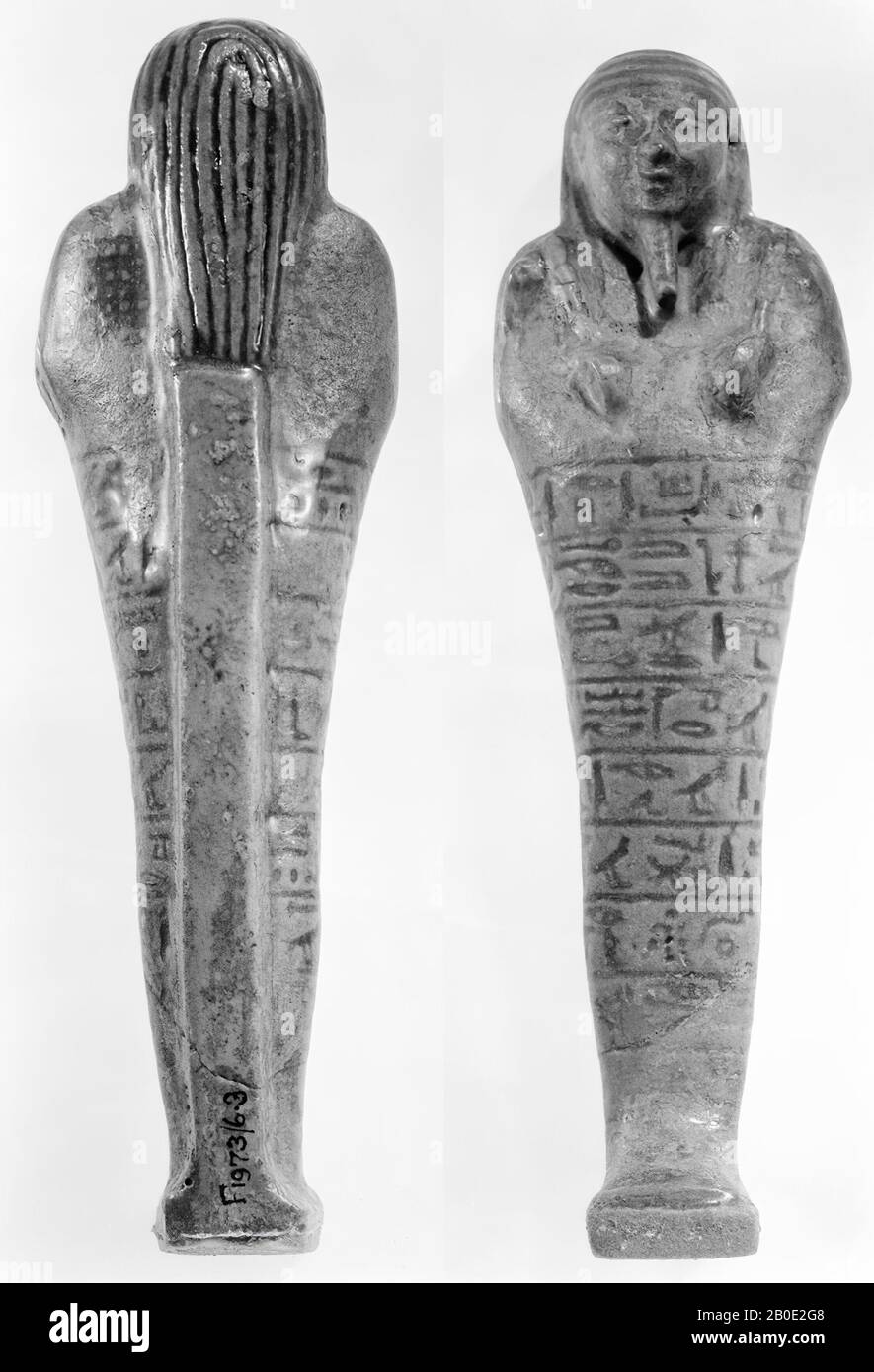 mummy-shaped, Naneferrenpet, shashbite, faience, 19.5 x 5.8 cm, Late ...