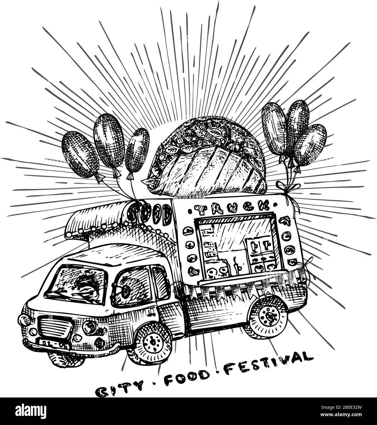 Food fest banner poster Cut Out Stock Images & Pictures - Alamy