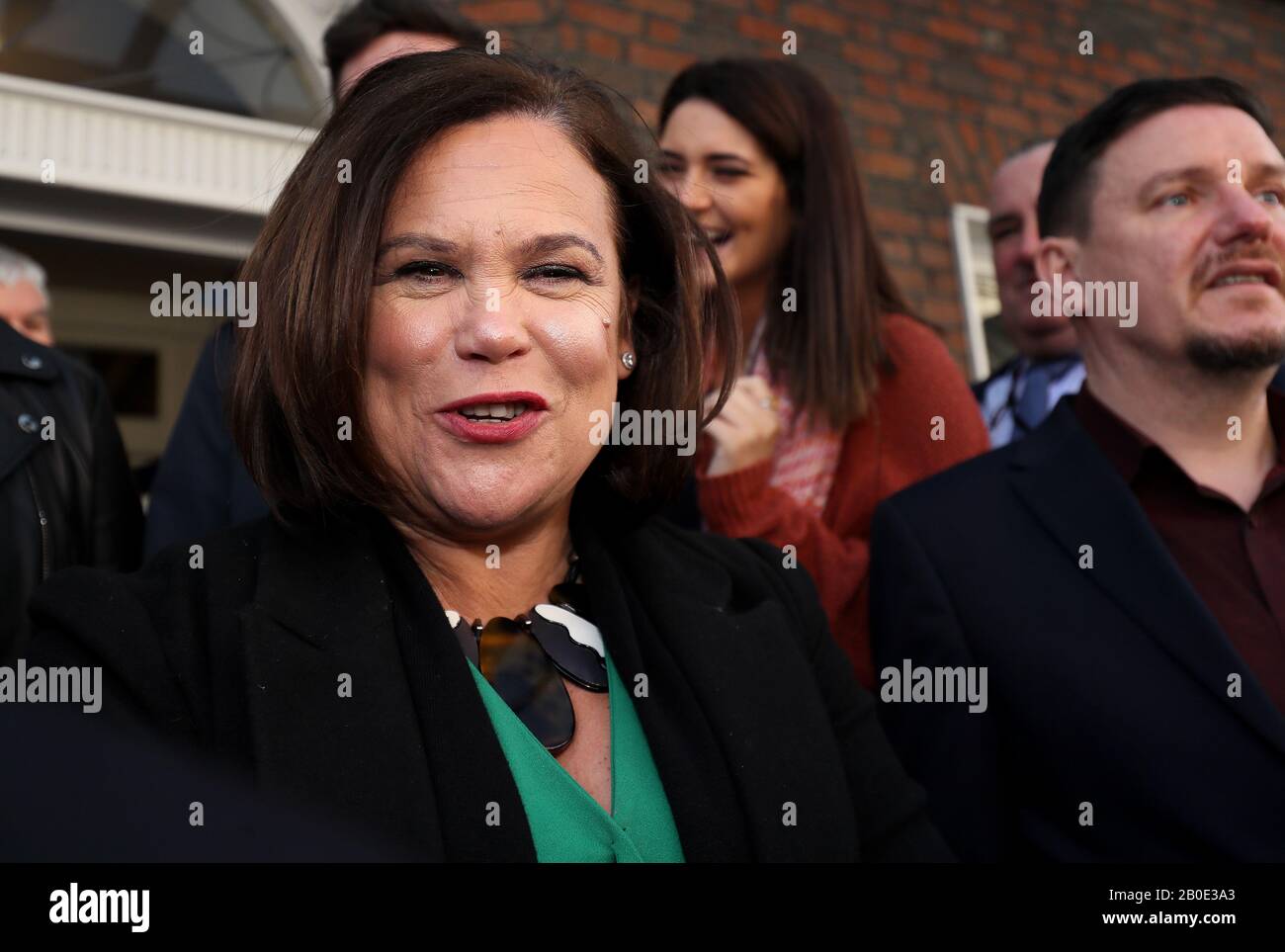 Sinn Fein Leader Mary Lou McDonald with newly elected TDs from her ...
