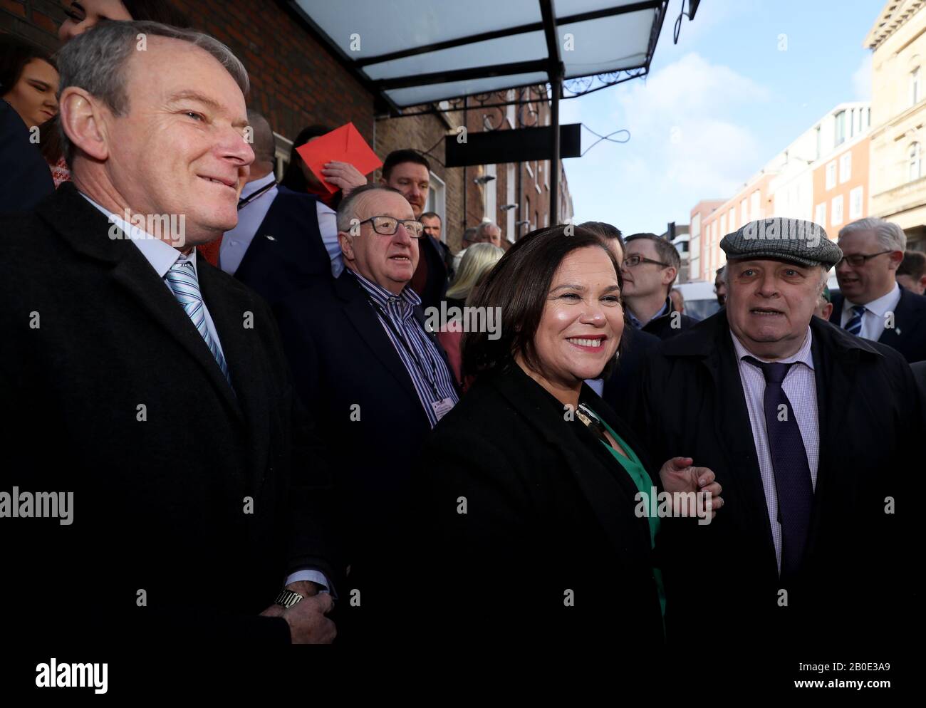 Sinn Fein Leader Mary Lou McDonald with newly elected TDs from her ...