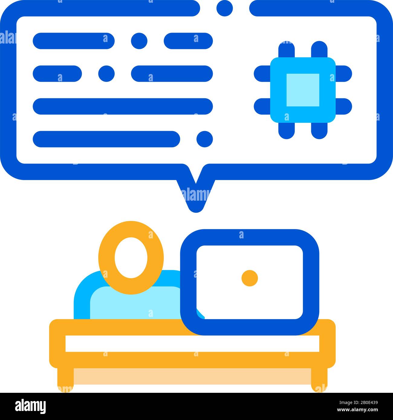 Programming Code Icon Vector Outline Illustration Stock Vector Image ...