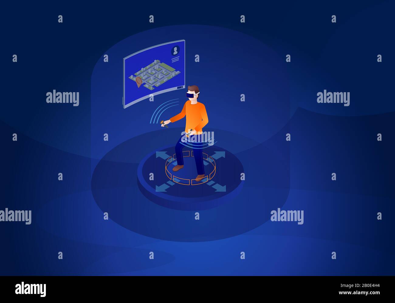 VR player isometric vector illustration Stock Vector Image & Art - Alamy