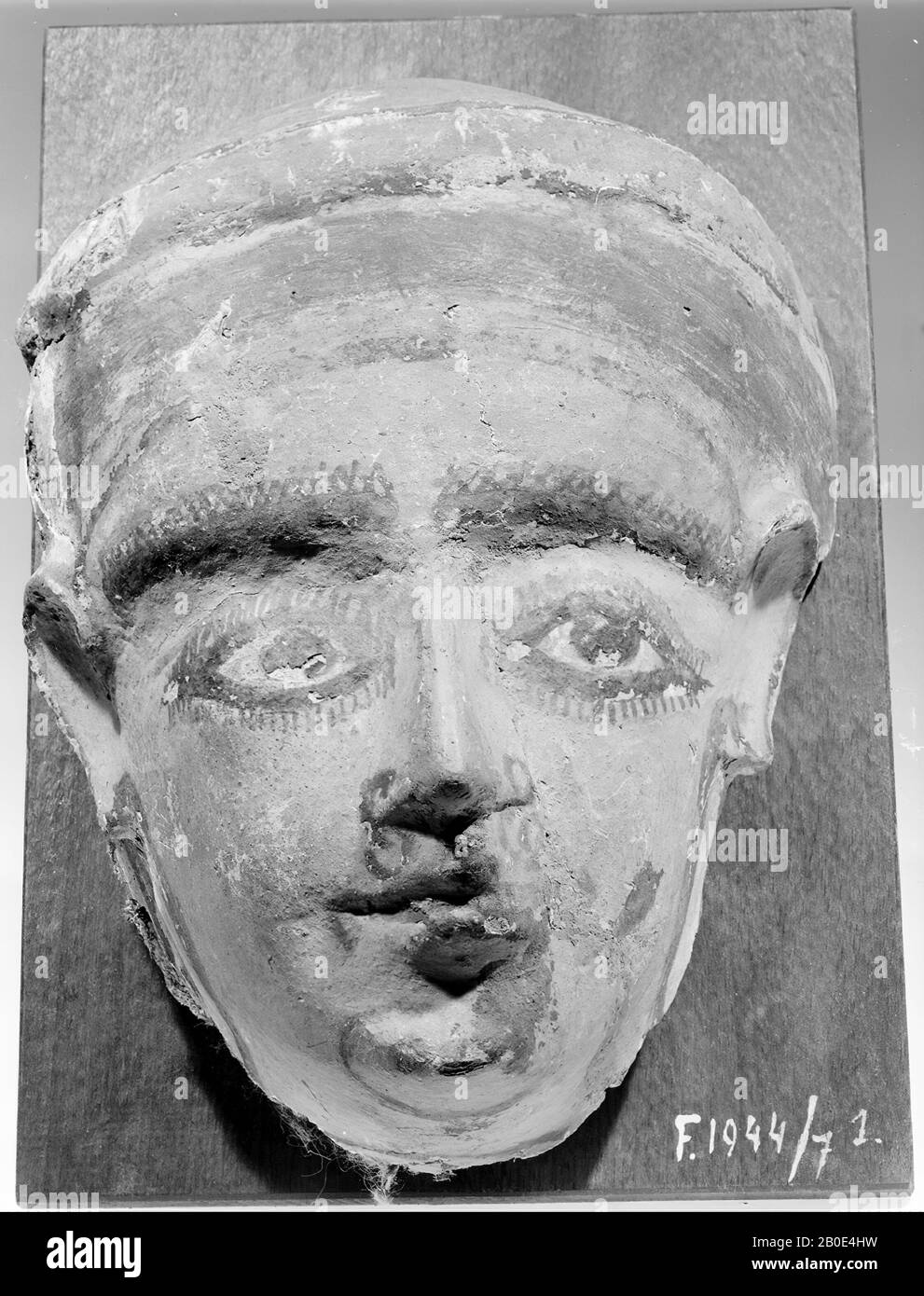 man, mask, stucco, cartonnage, 21 x 15 cm, Greco-Roman Period, Roman ...