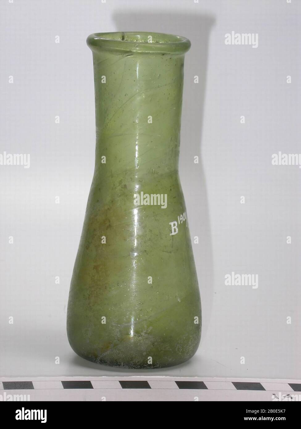 Conical bottle of green glass., Crockery, glass, Lebanon Stock Photo ...