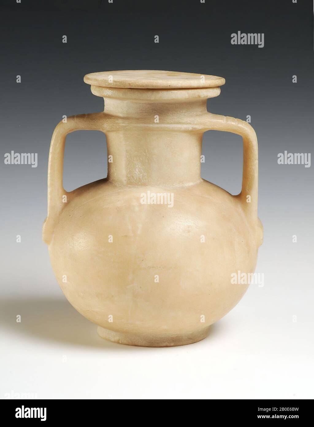 amphora, 2 handles, lid, amphora, alabaster, 18 cm (7 1 Stock Photo - Alamy