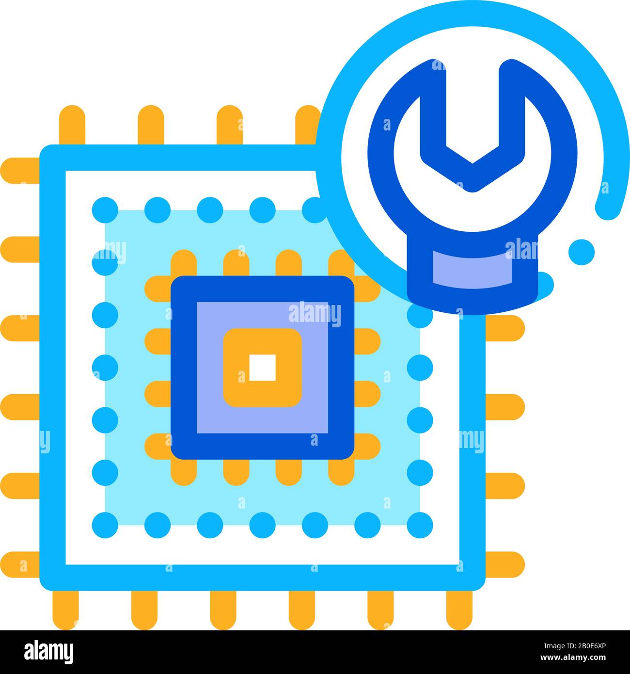 Chip Repair Icon Vector Outline Illustration Stock Vector Image & Art ...